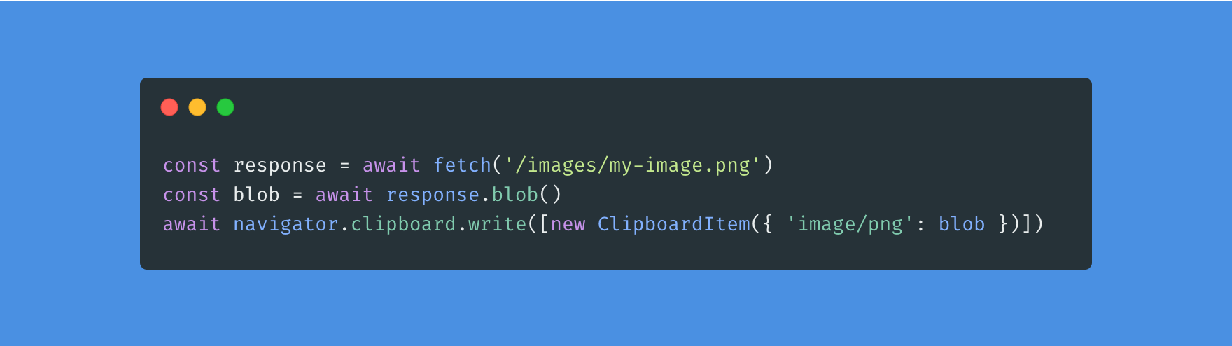 Javascript copy image to clipboard