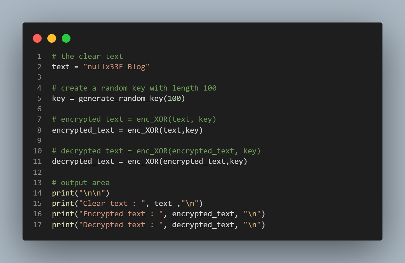 Алгоритм шифрования xor python