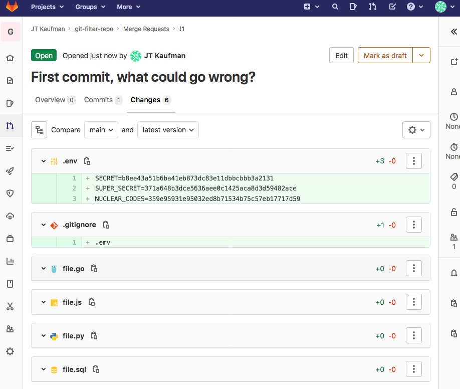 Github Jtkaufman737git Filter Repo