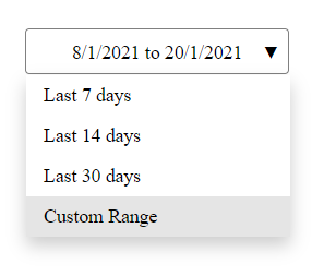 Customizing the vanilla JS date range picker - Indie Hackers