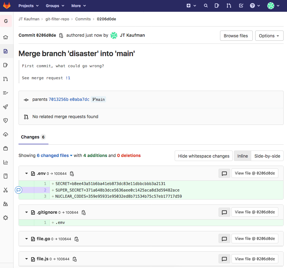 Github Jtkaufman737git Filter Repo