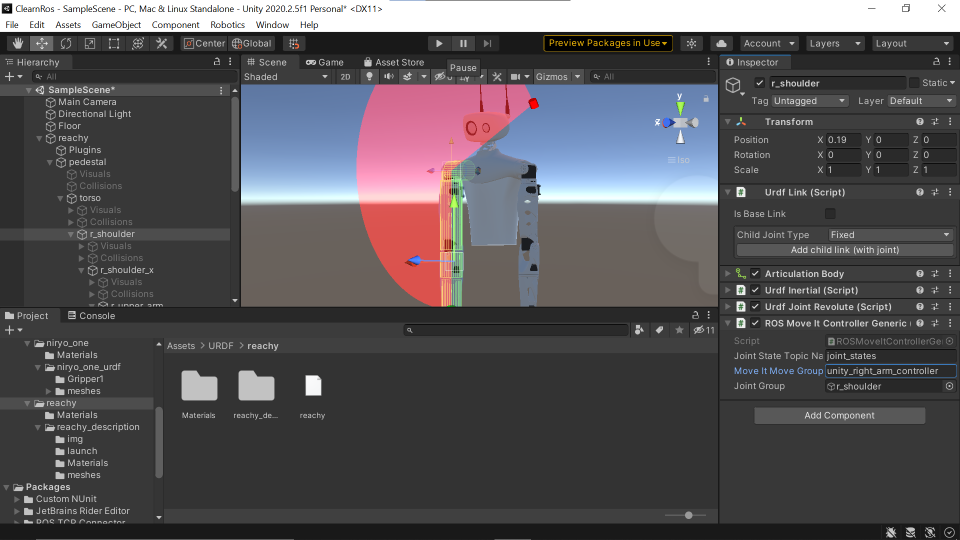 GitHub - szandara/unity_moveit_connector: Unity script which acts as controller for Unity ...