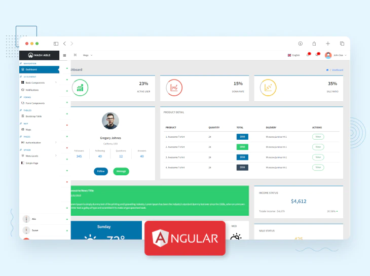 Angular Material Templates - Open Source and Free 2022 - Quick博客