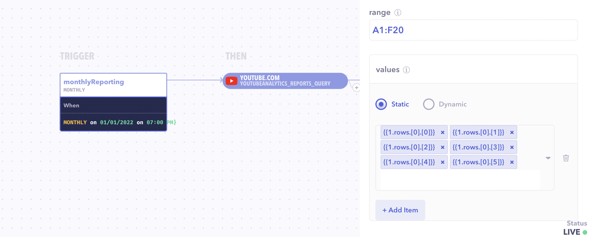 Youtube to Google Sheets: How to import Youtube public data | Canonic