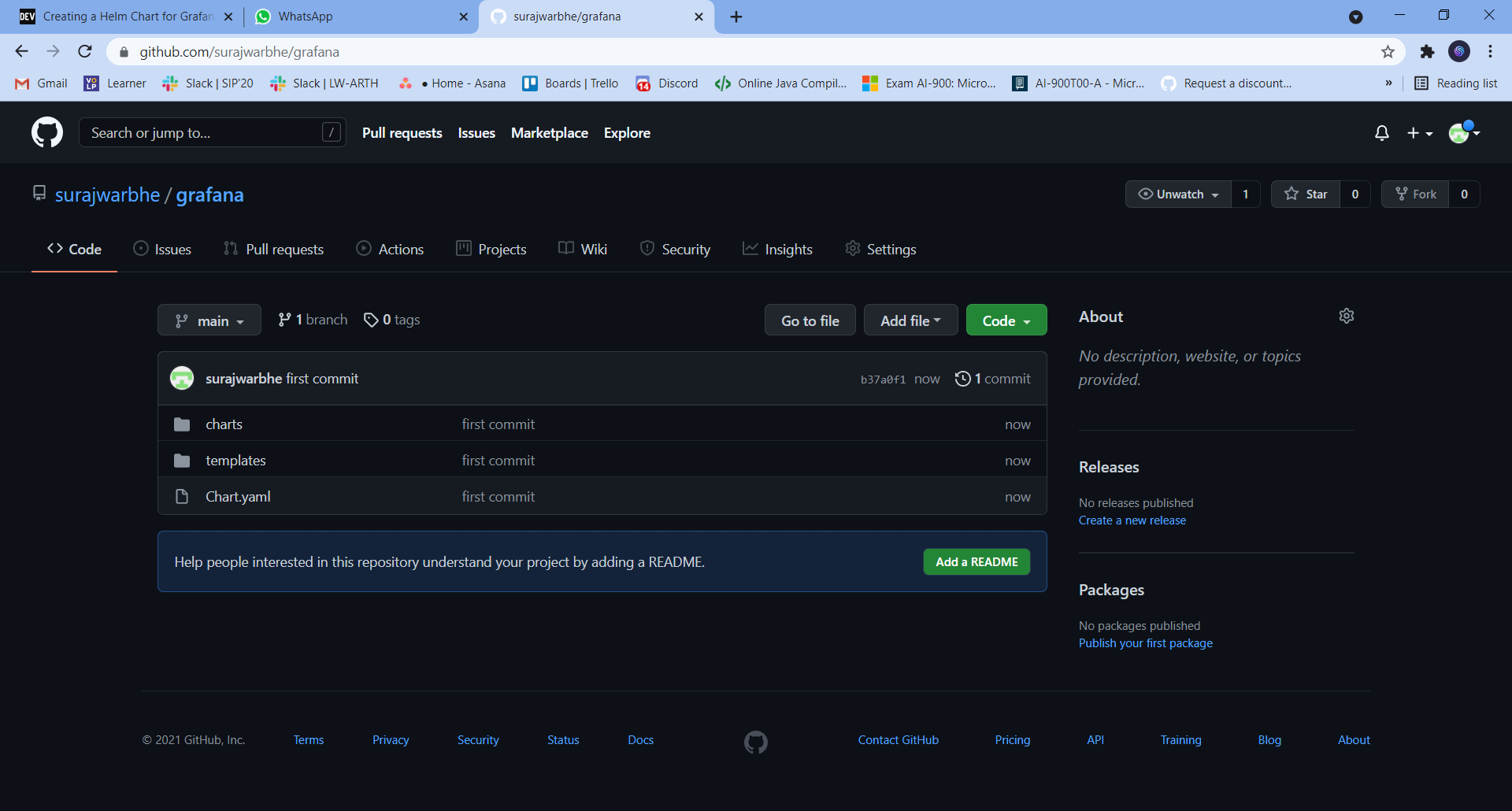 GitHub - surajwarbhe/grafana