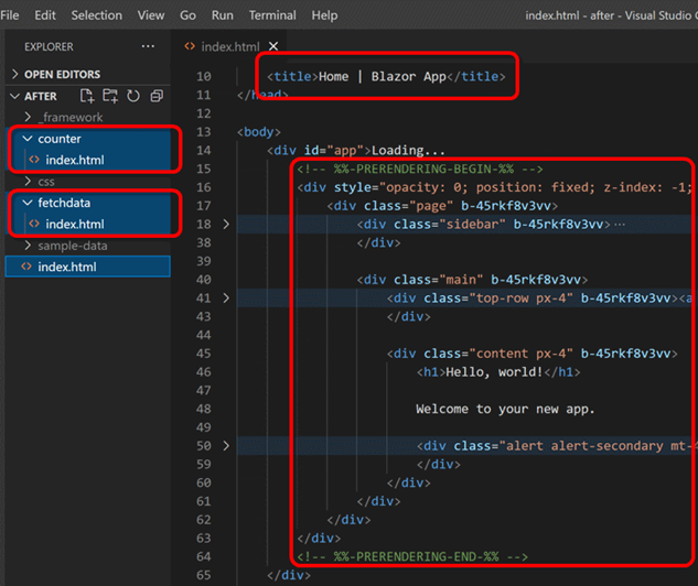 Blazor Webassembly アプリを発行するときに、事前レンダリングして静的 Html ファイルに保存する Blazor Qiita