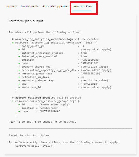 Terraform plan in Devops GUI using templates - DEV Community