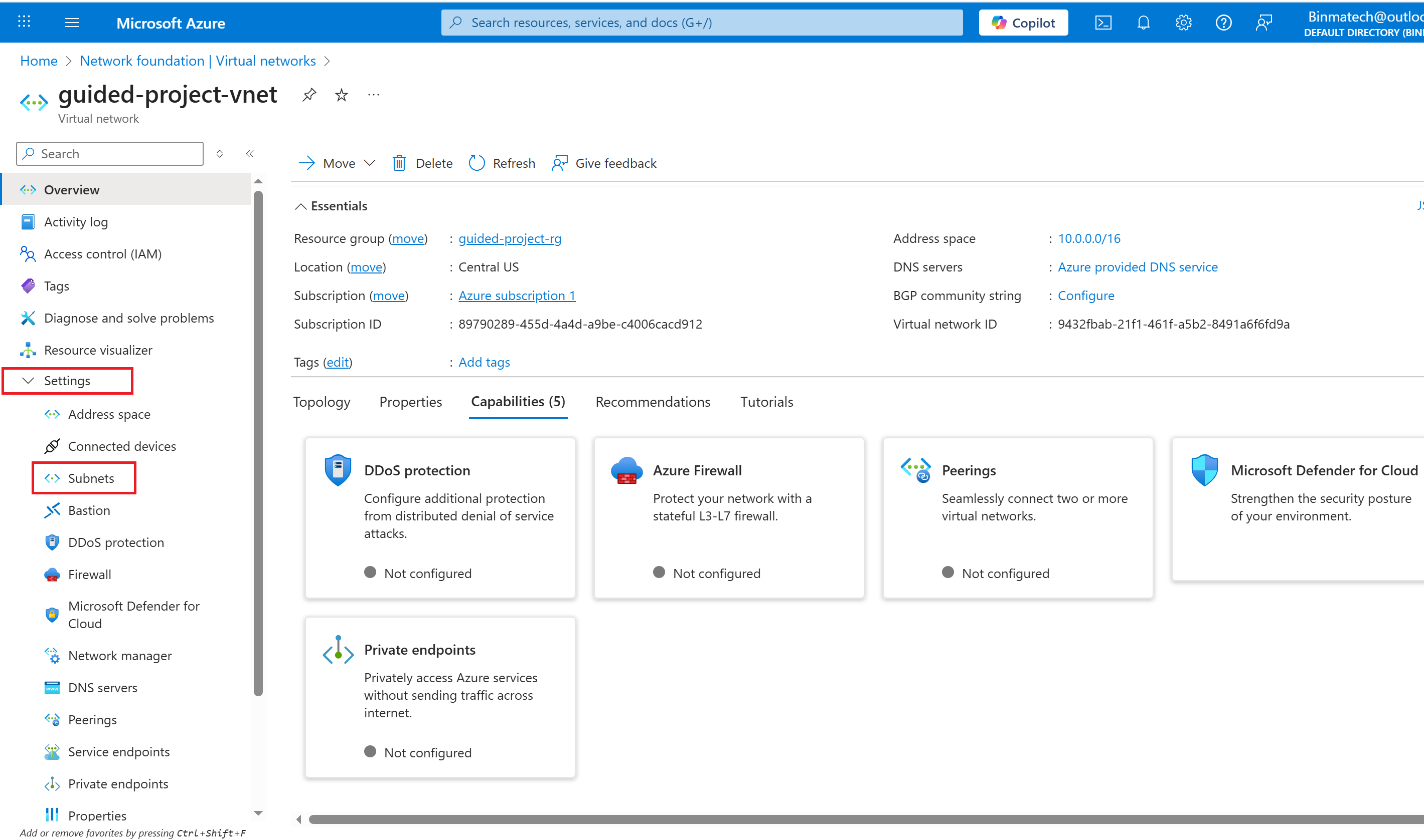 How to update a virtual Network in Microsoft Azure - Coder Legion