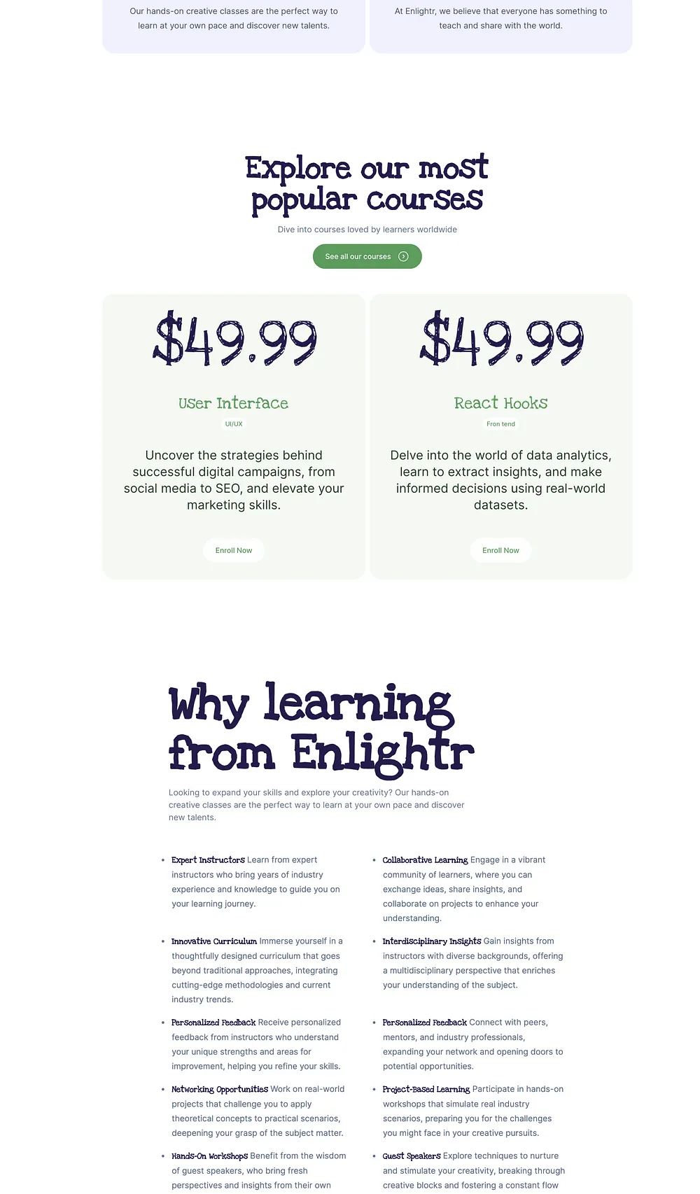 Enlightr E Learning Multipage Theme Built With Astro Tailwind Css And Mdx Indie Hackers