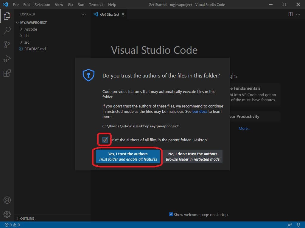 Как писать на java в visual studio code