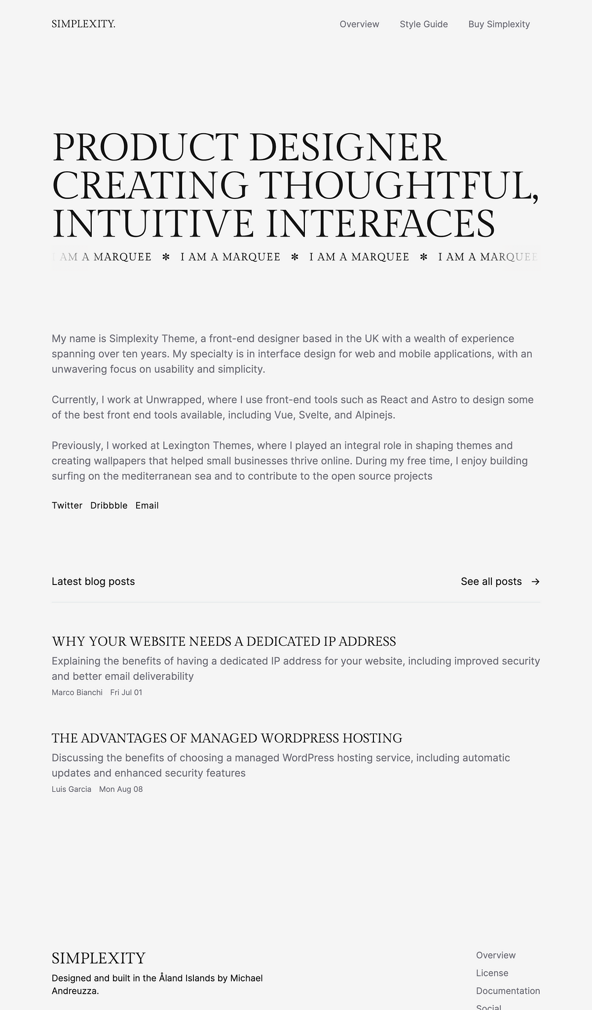 Simplexity Blog Multipage Themebuilt With Astro Tailwind Css And Mdx Indie Hackers
