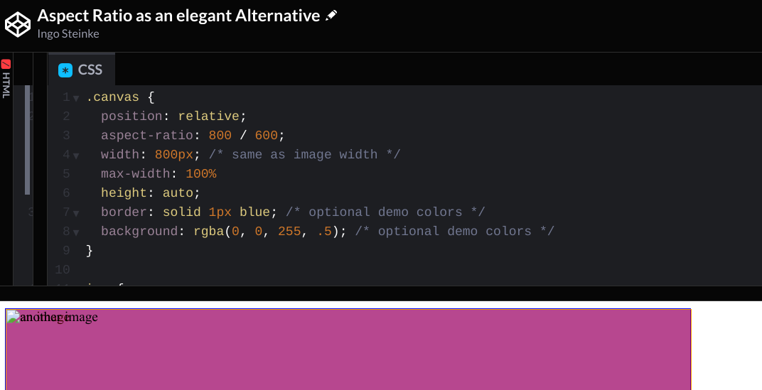 Aspect ratio css caniuse