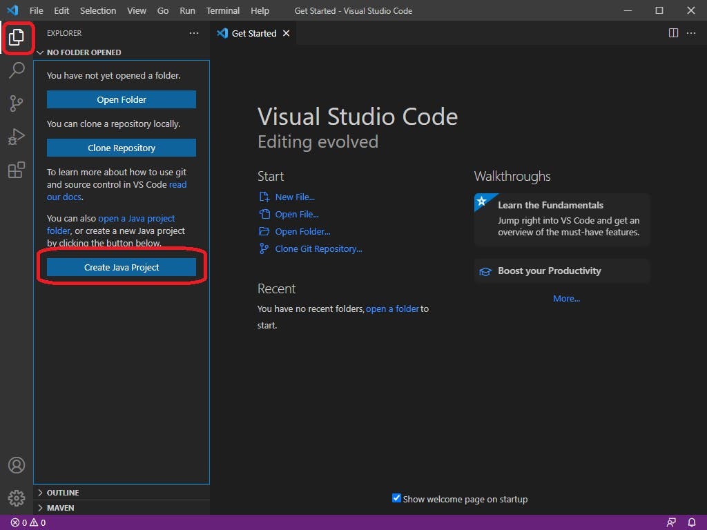 Как писать на java в visual studio code