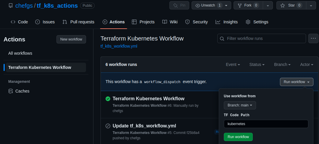GitHub - chefgs/tf_k8s_actions