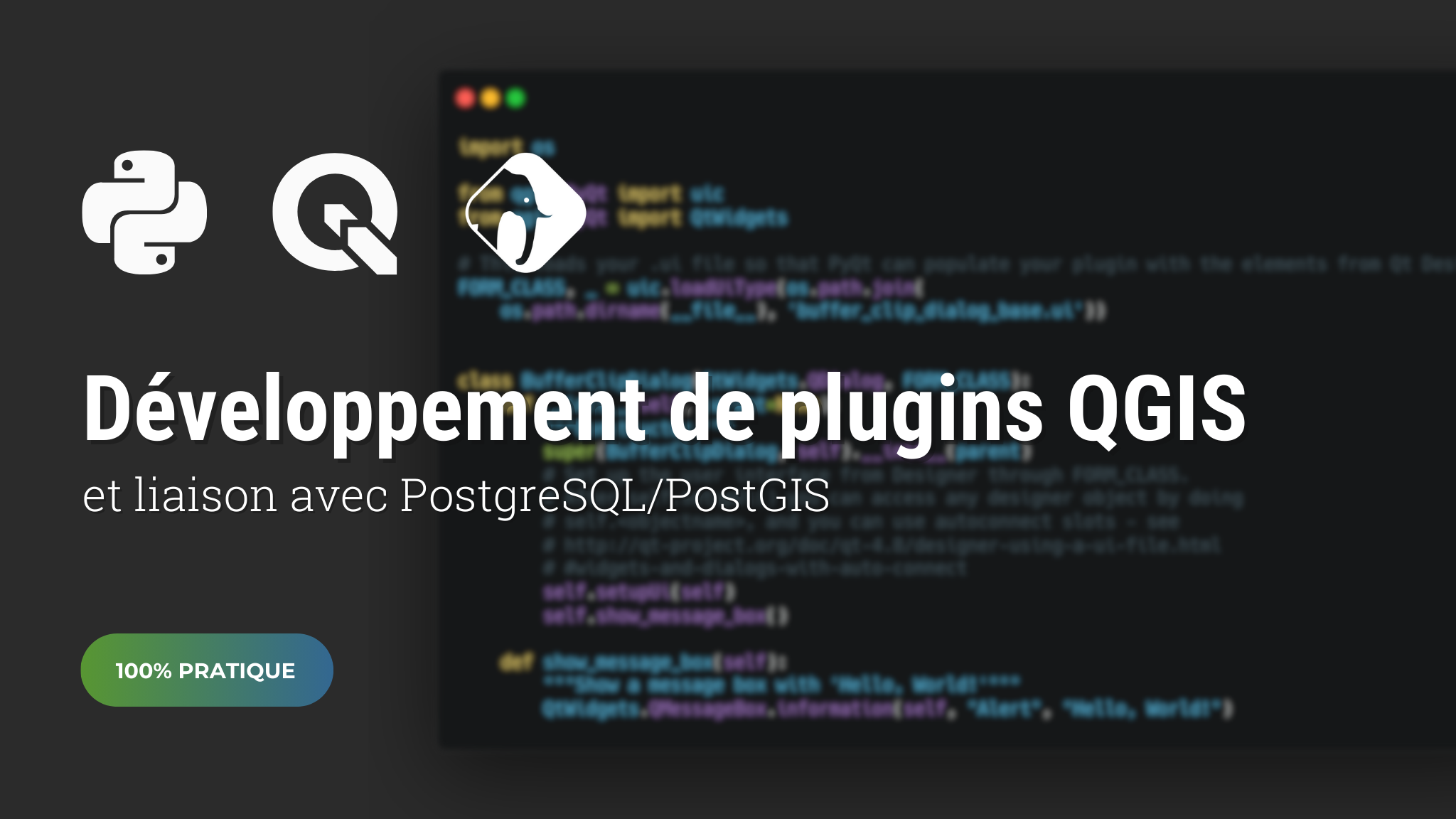 Développement de plugins QGIS et liaison avec PostgreSQL/PostGIS - GEOAP