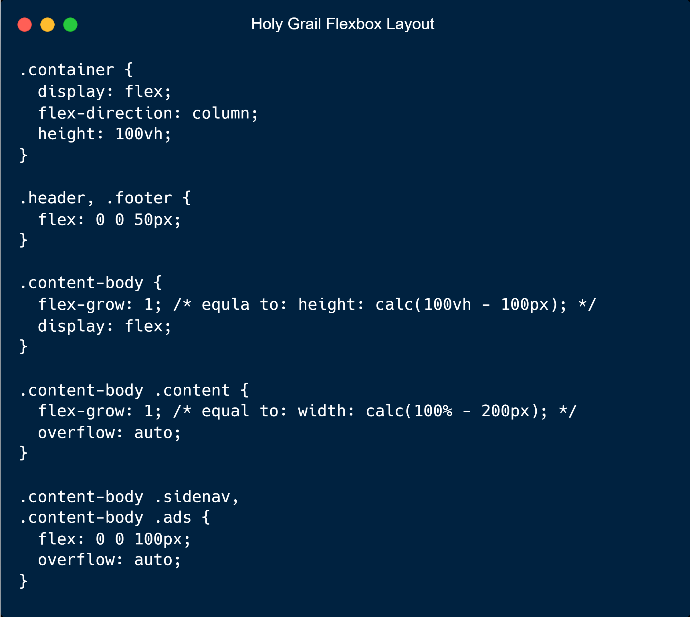  Holy Grail Flexbox Layout Akram Ashraf