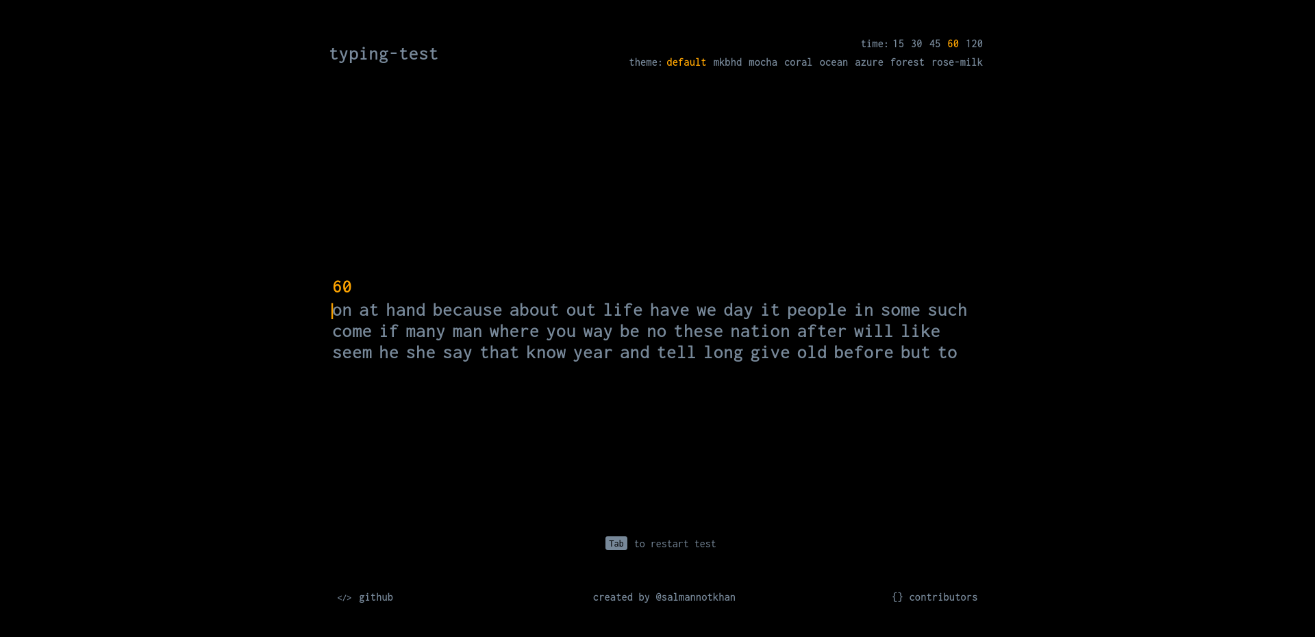 Salmannotkhan typing test Bytemeta