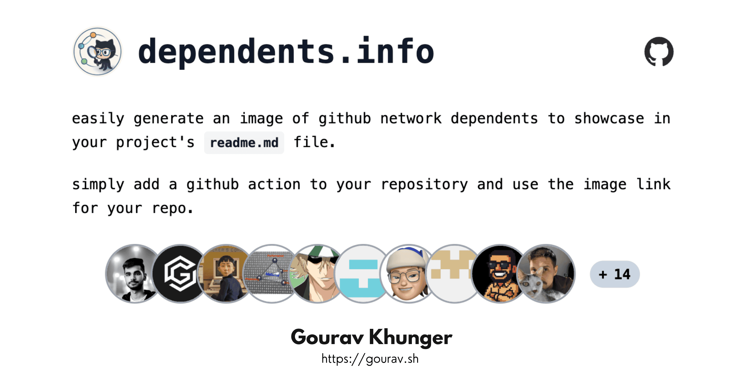 Showcase GitHub Network Dependents in the README