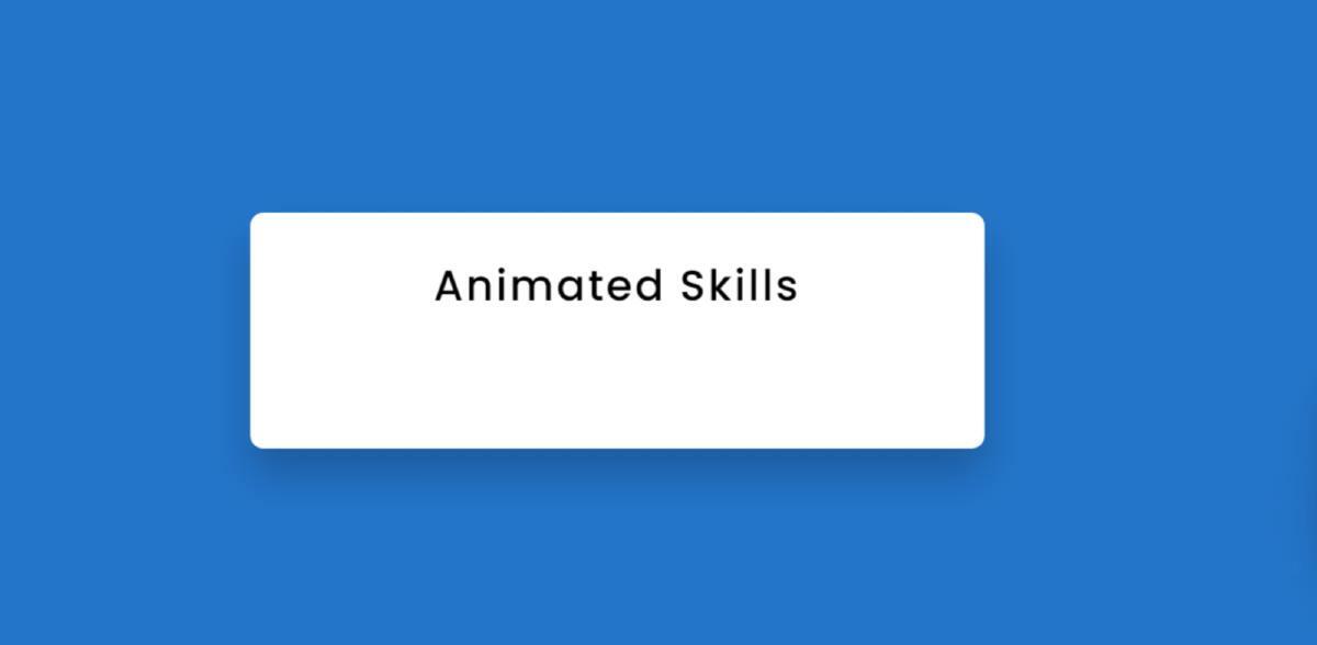 Animated Skills Bar | CodingNepal