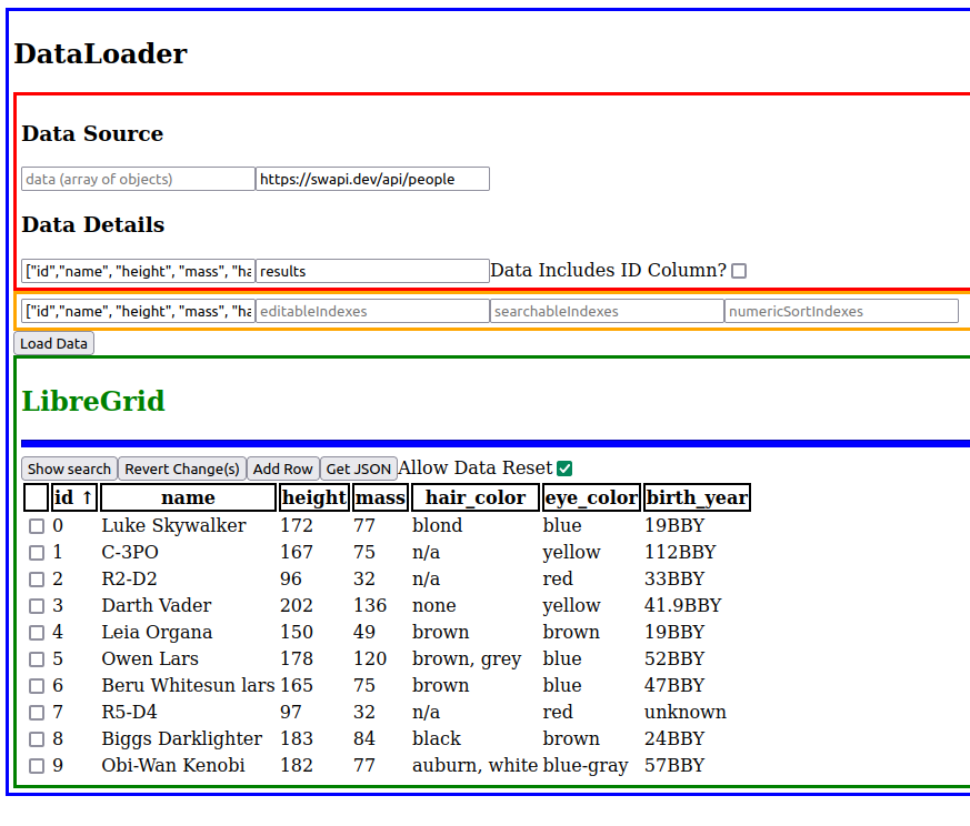 GitHub - raddevus/LibreGrid: React-based component & example code which ...