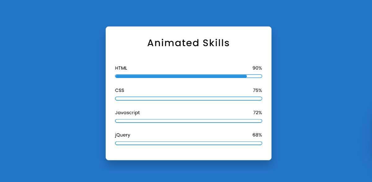 Animated Skills Bar | CodingNepal