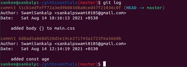 Git Essentials – Sankalp Swami