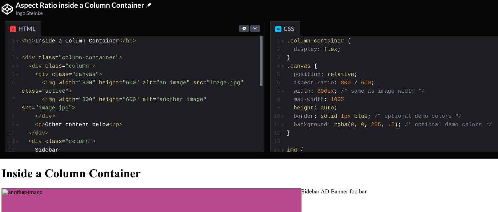 Aspect ratio css caniuse