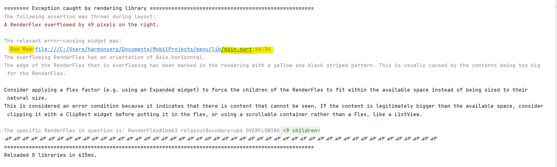 GitHub - gulsenkeskin/render-flex-overflowed: RenderFlex Overflowed Example