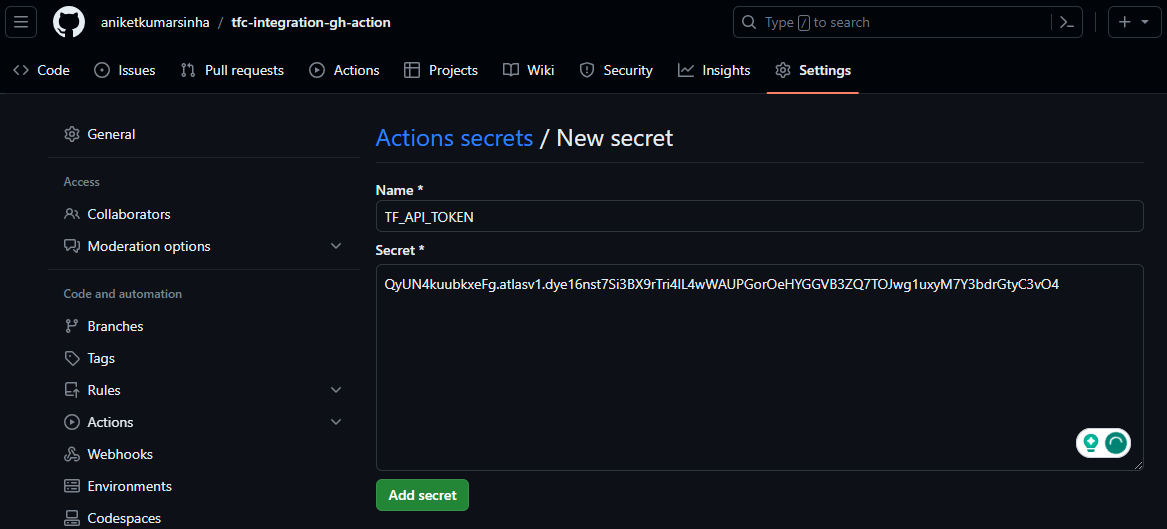 GitHub - aniketkumarsinha/tfc-integration-gh-action