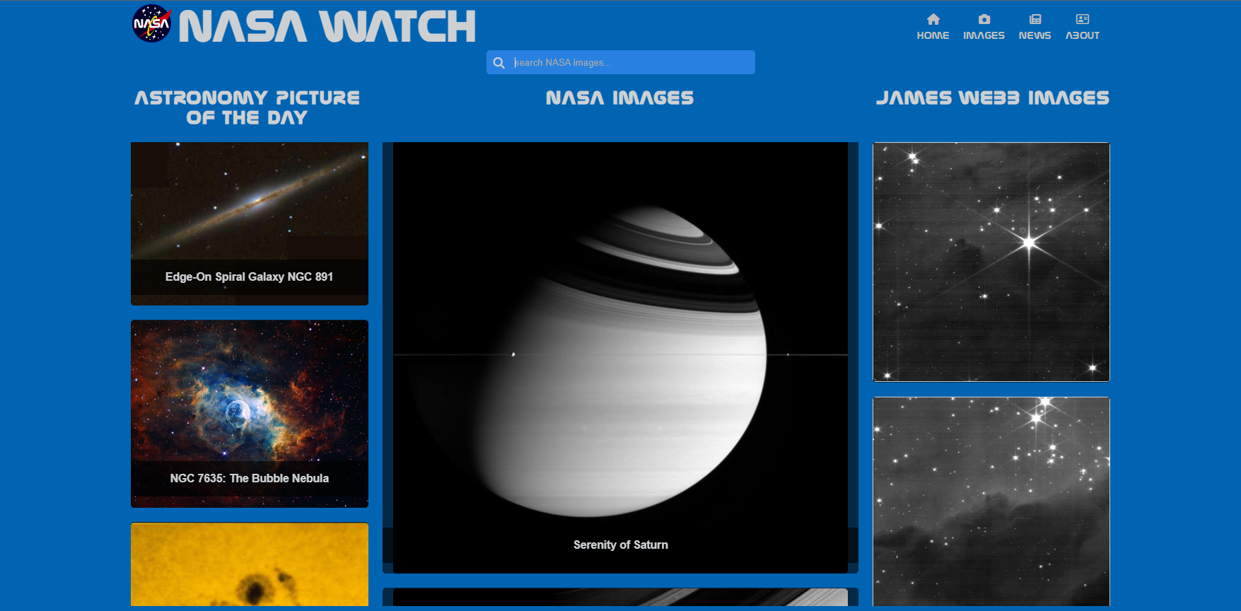 GitHub - jasonian5000/nasa-watch: nasa image search engine