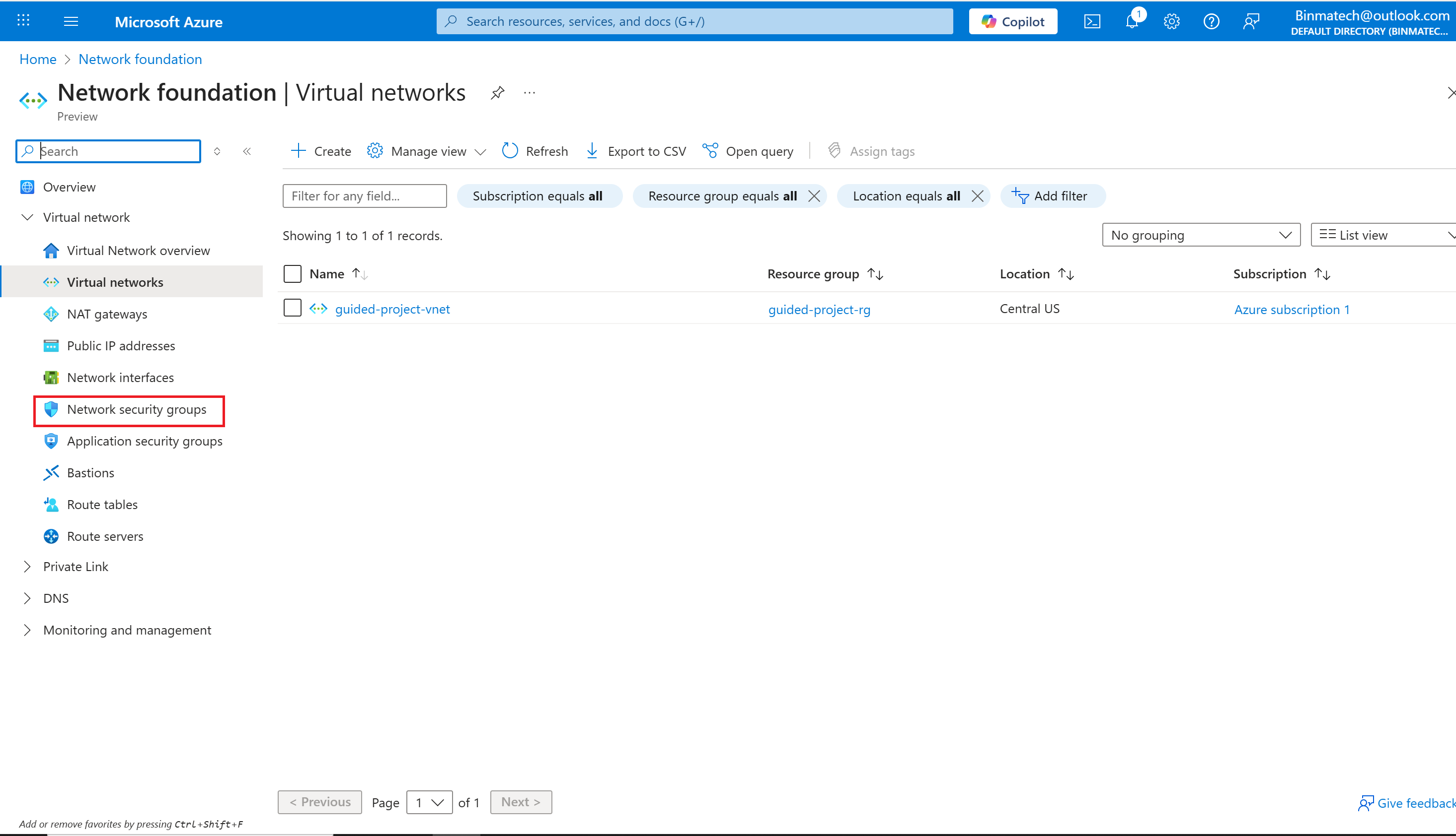 How to update a virtual Network in Microsoft Azure - Coder Legion