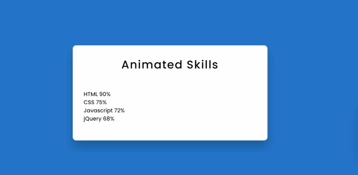 Animated Skills Bar | CodingNepal