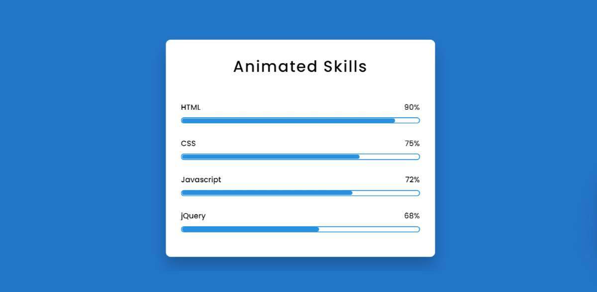 Animated Skills Bar | CodingNepal