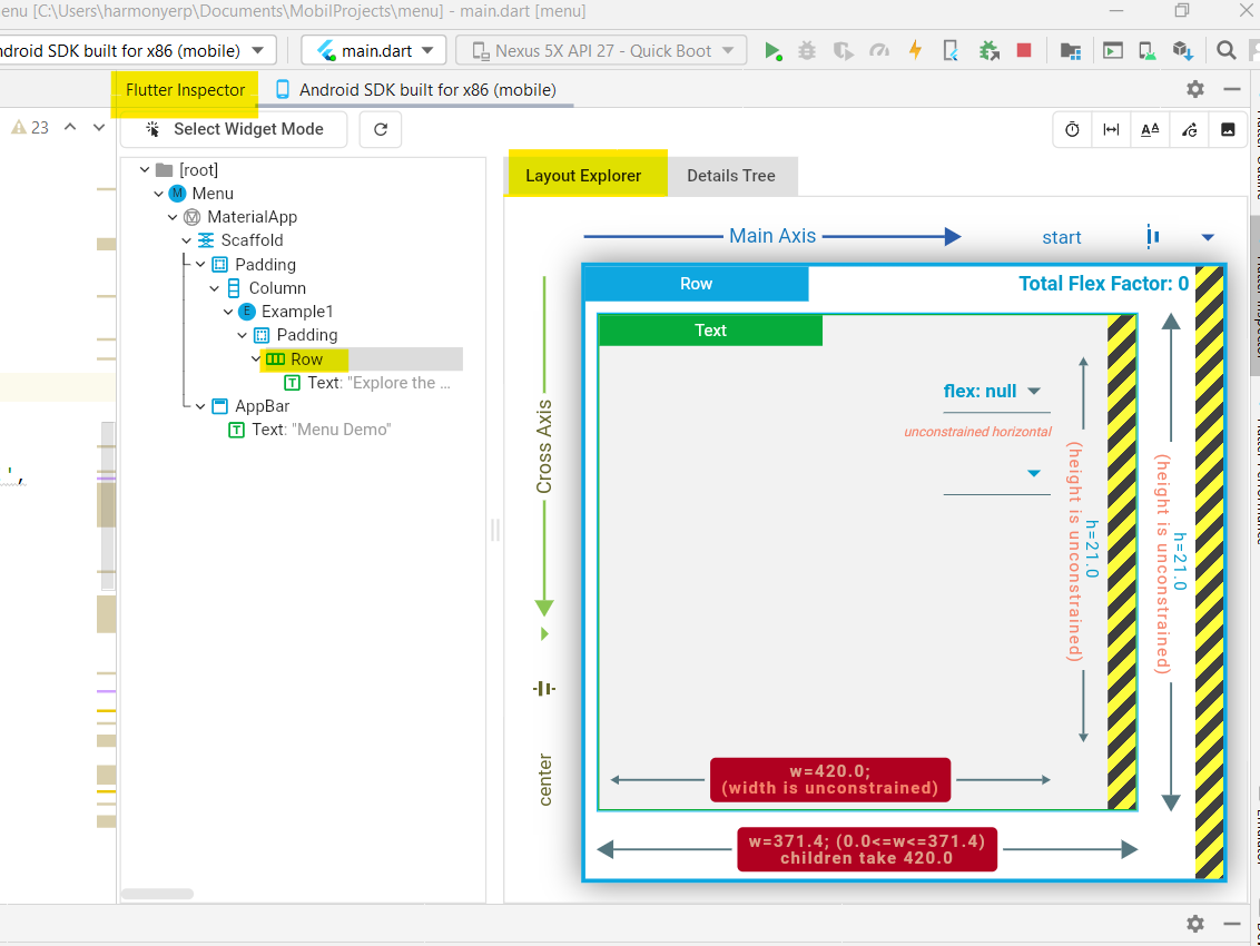 GitHub - gulsenkeskin/render-flex-overflowed: RenderFlex Overflowed Example