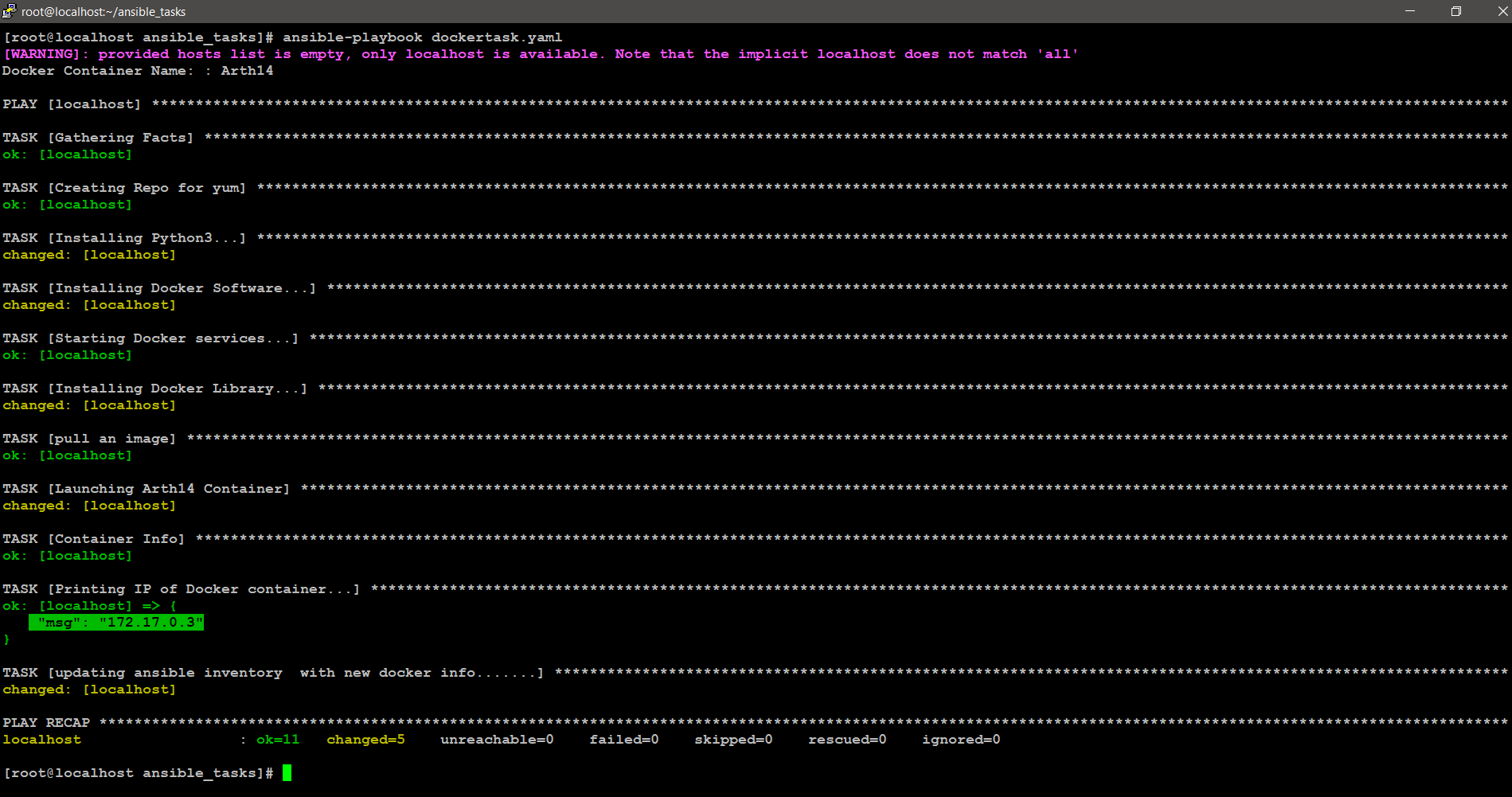 Github Surajwarbheansible Webserver Inside Docker Container