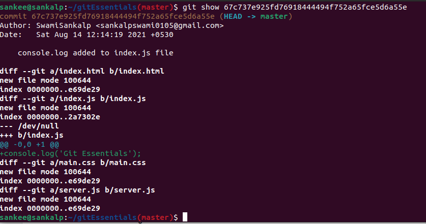 Git Essentials – Sankalp Swami