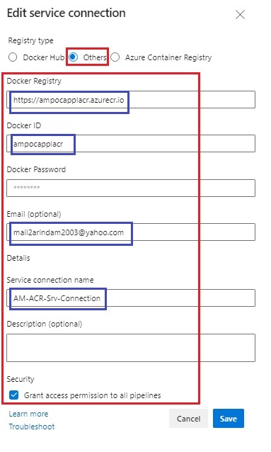 Github Arindam0310018 30 Jan 2023 Devopscli Create Docker Registry Service Connection Create